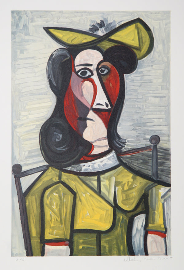Pablo Picasso, Portrait de Femme au Chapeau et a la Robe Vert Jaune, 5 – Picasso Prints