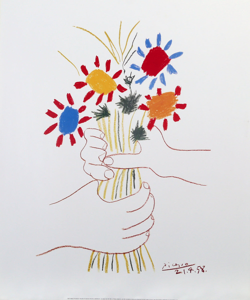 Pablo Picasso, Fleurs et Main, Poster – Picasso Prints